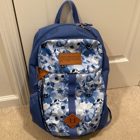 Jansport | Other | Jansport Blue Floral Backpack | Poshmark